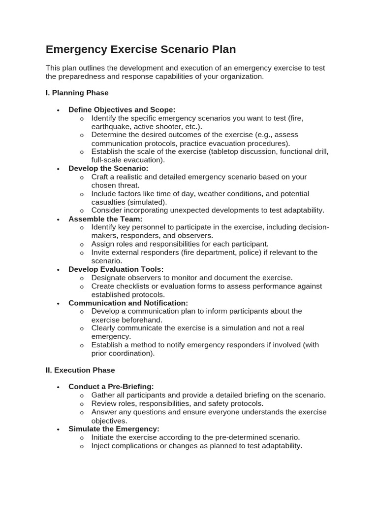 Emergency Exercise Planning Guide | PDF | Simulation | Emergency