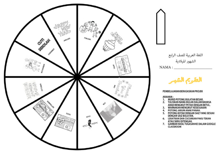 Projek Tahun 4 Kalendar Bulat | PDF