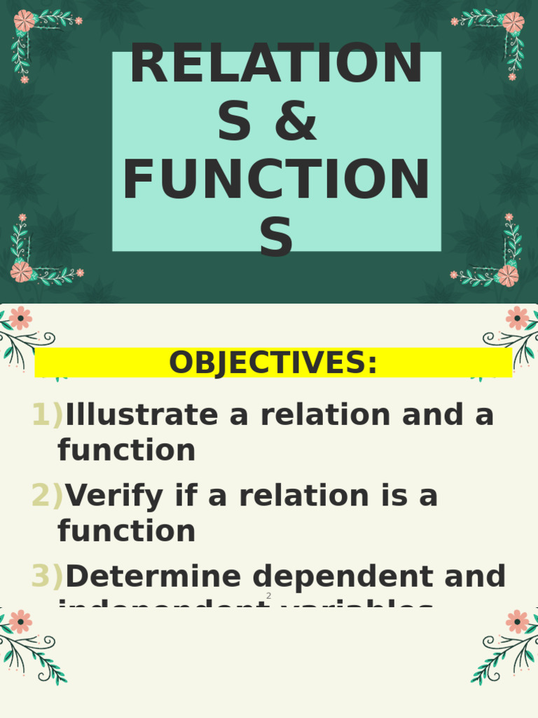 Relations and Functions | PDF
