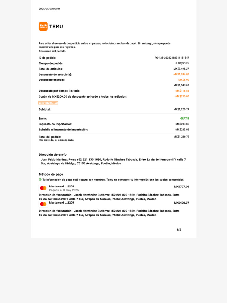 Temu Web Document | PDF