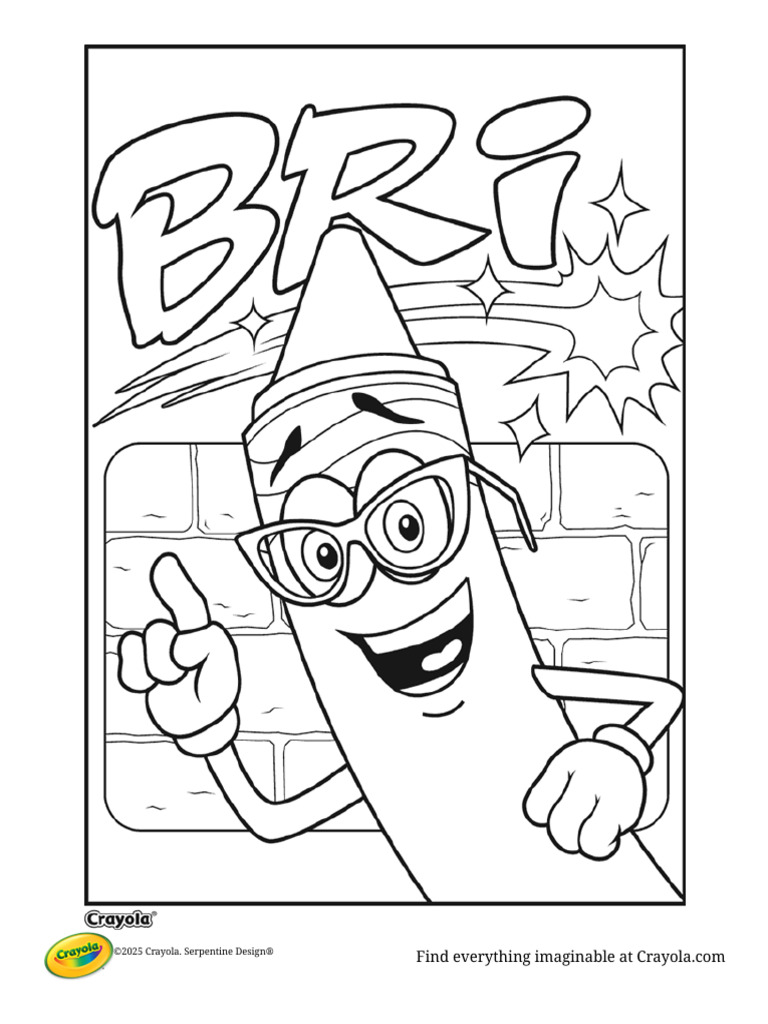 Bri Limited Edition Crayola Color Coloring Page | PDF