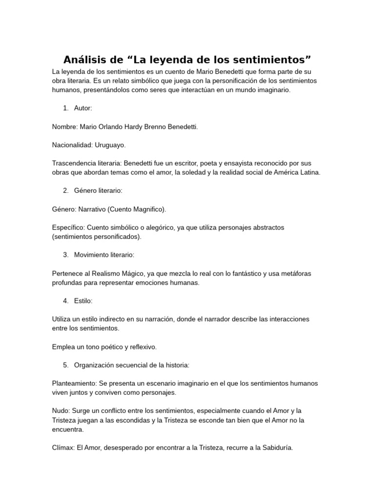 Análisis de Un Cuento - 091656 | PDF | Amor | Las emociones