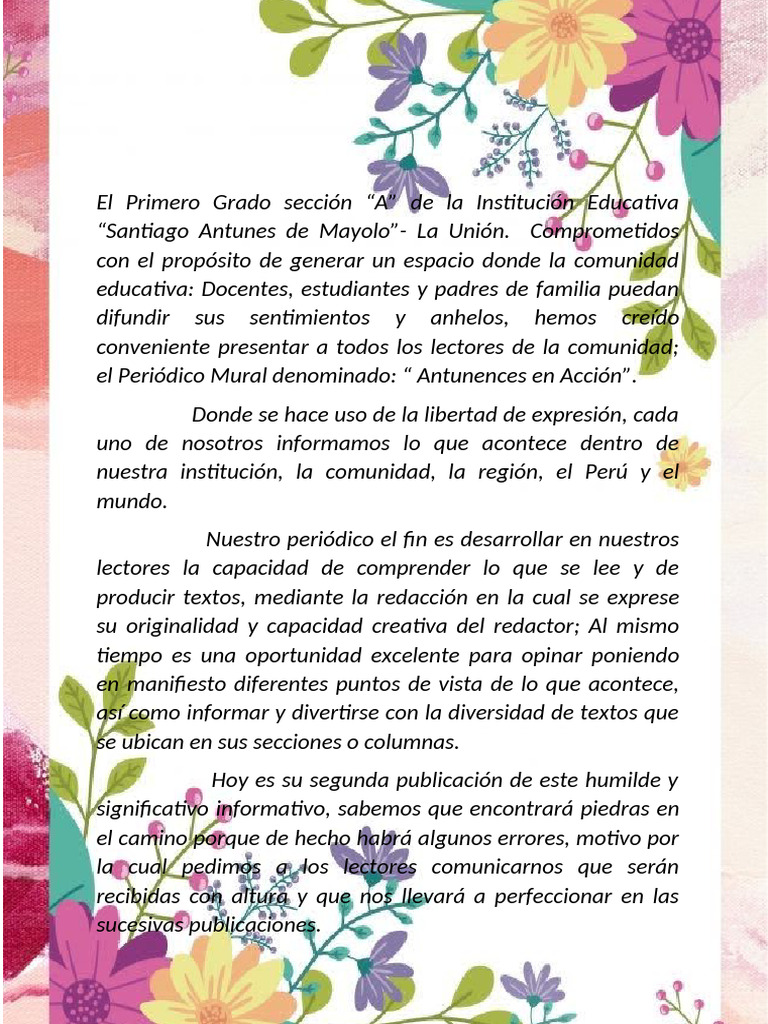 Editorial del periódico mural | PDF