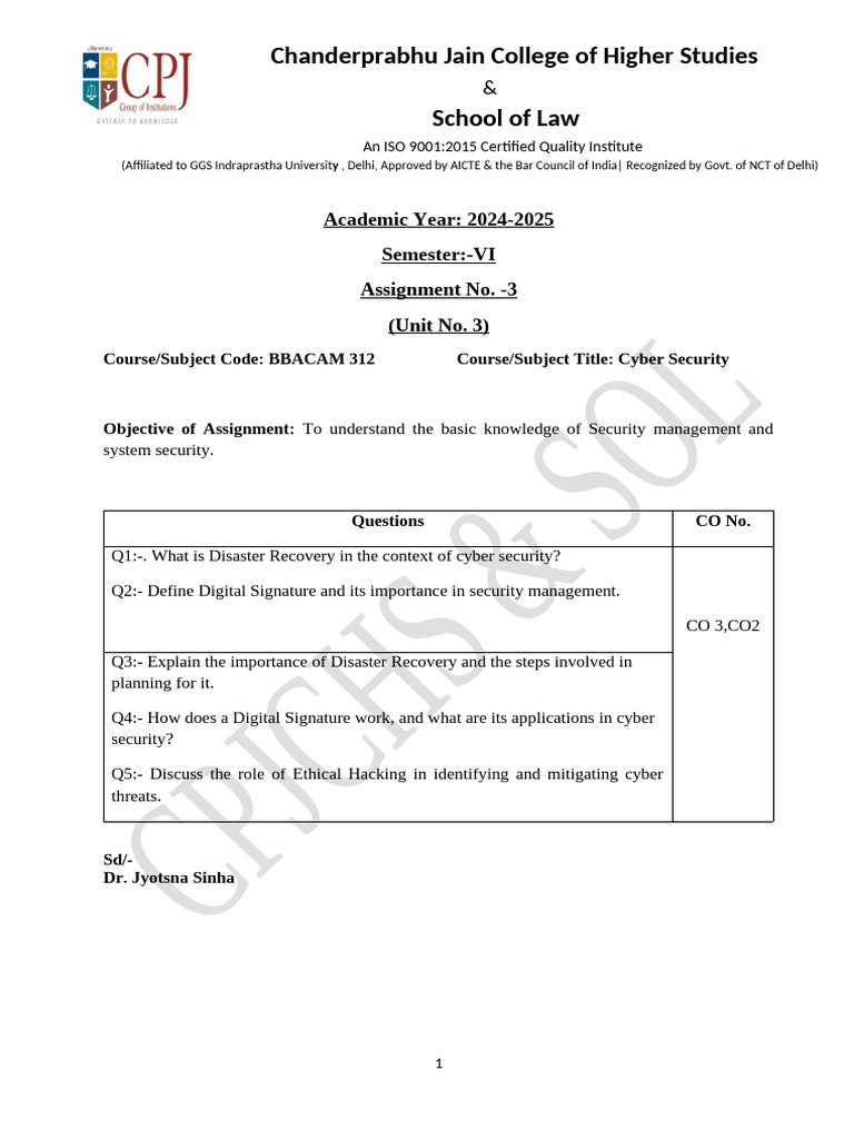 Cam 312 Assignment-Iii | PDF