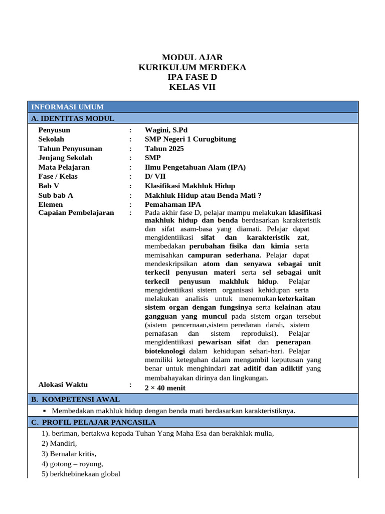 Modul Ajar Lesson Study | PDF