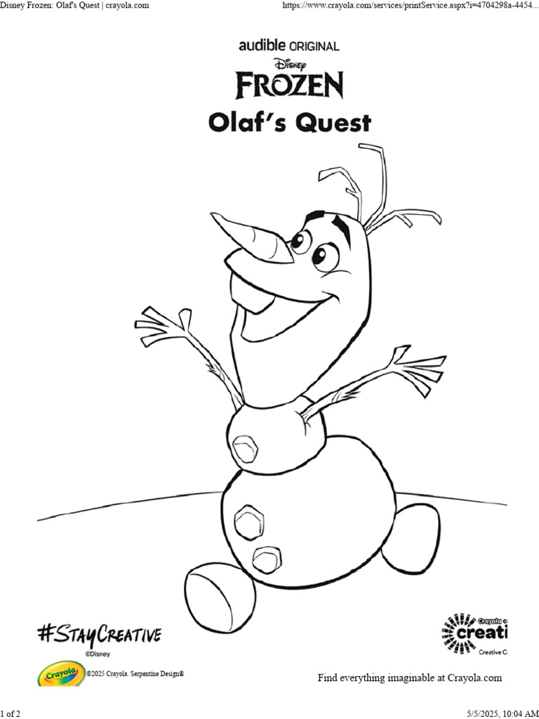 Disney Frozen - Olaf's Quest | PDF