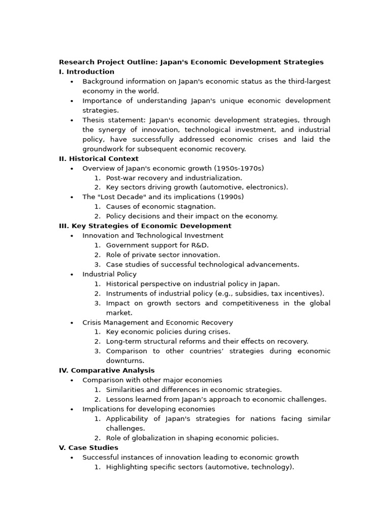 Research Project Outline | PDF | Policy | Industrial Policy