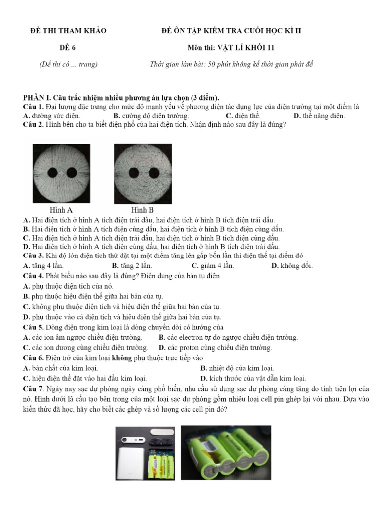 ĐỀ 6 - CK2 LÝ 11 - FORM 2025. | PDF