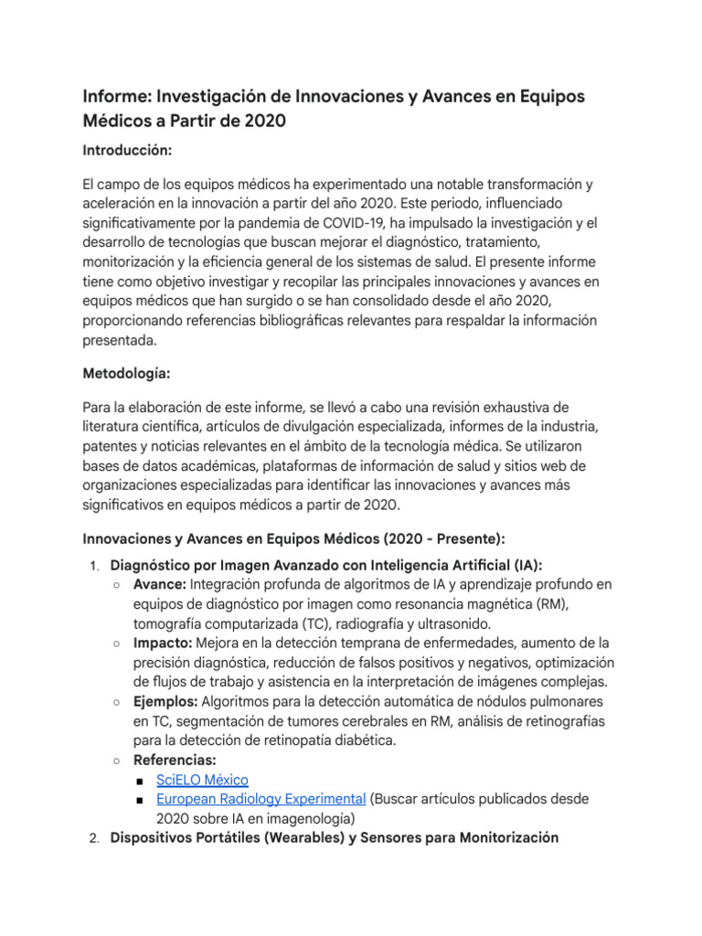 Elaborar Un Informe - -Investigar Todas La Inovac... | PDF | Biopsia ...