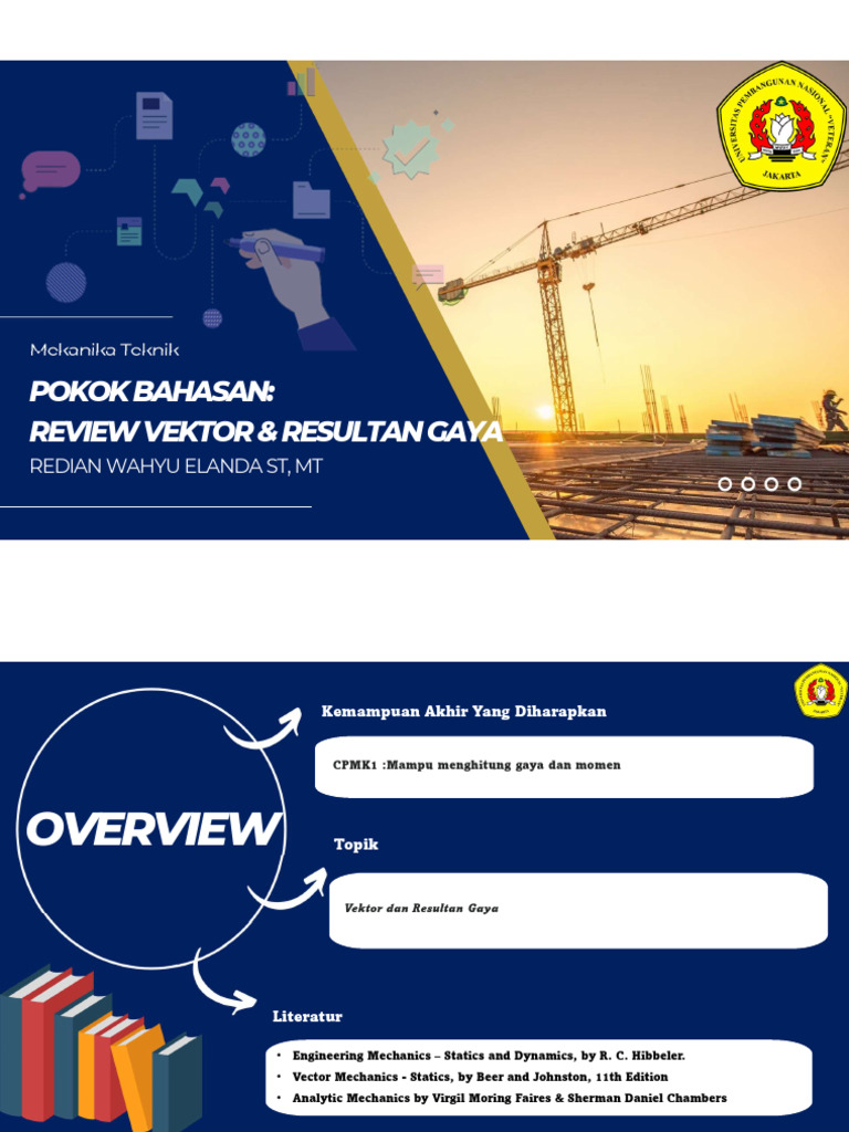 Pertemuan 5 Review Vektor Gaya Dan Resultan Sistem Gaya | PDF ...