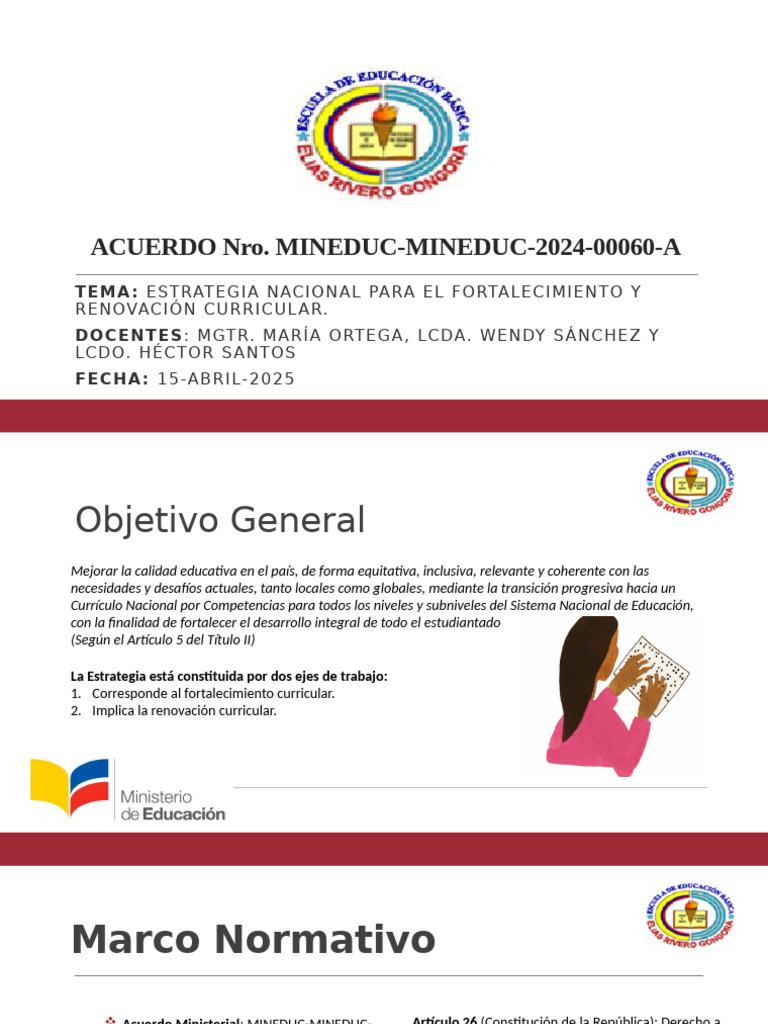 Acuerdo Nro. Mineduc Mineduc 2024 00060 A | PDF | Plan de estudios | Sustentabilidad