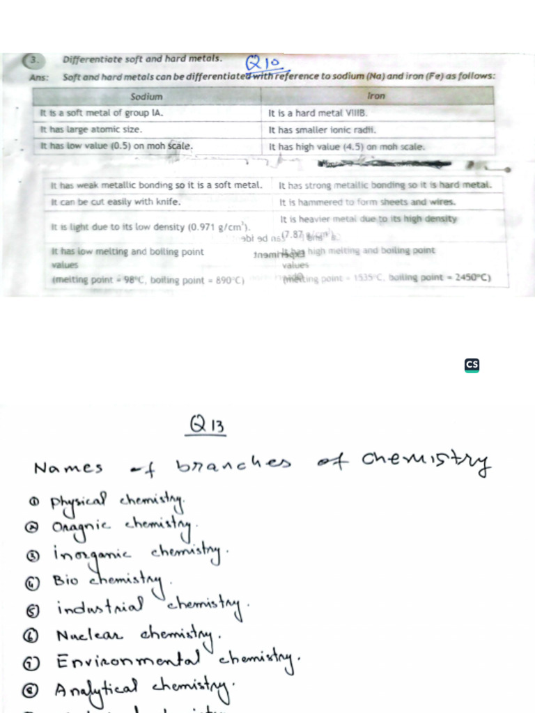 Chemistry Class 9th Section C | PDF