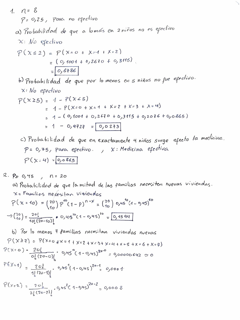 Trabajo Tabla Binomial y Poisson | PDF