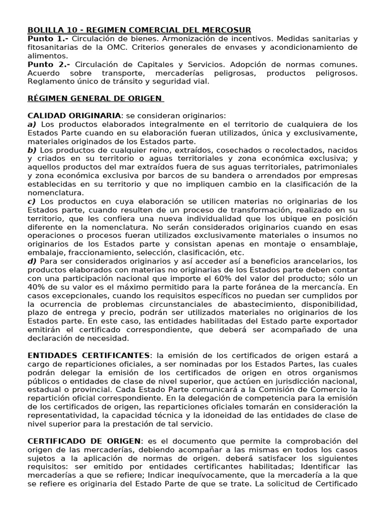 BOLILLA 10 Comunitario | PDF | Arancel | Barreras no arancelarias al comercio