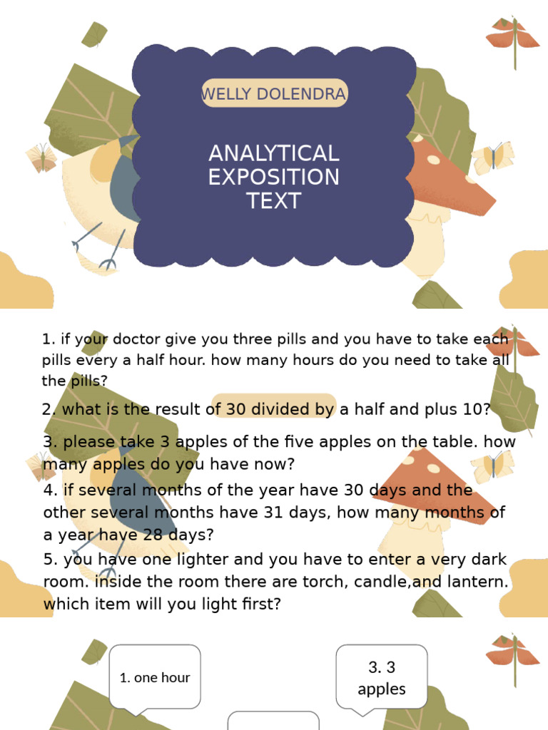 Analytical Exposition Text Analysis | PDF