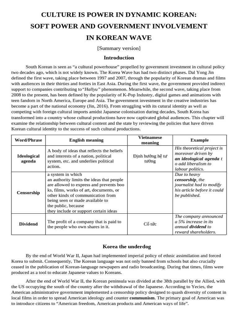 Culture Is Power in Dynamic Korean | PDF | South Korea | World Politics