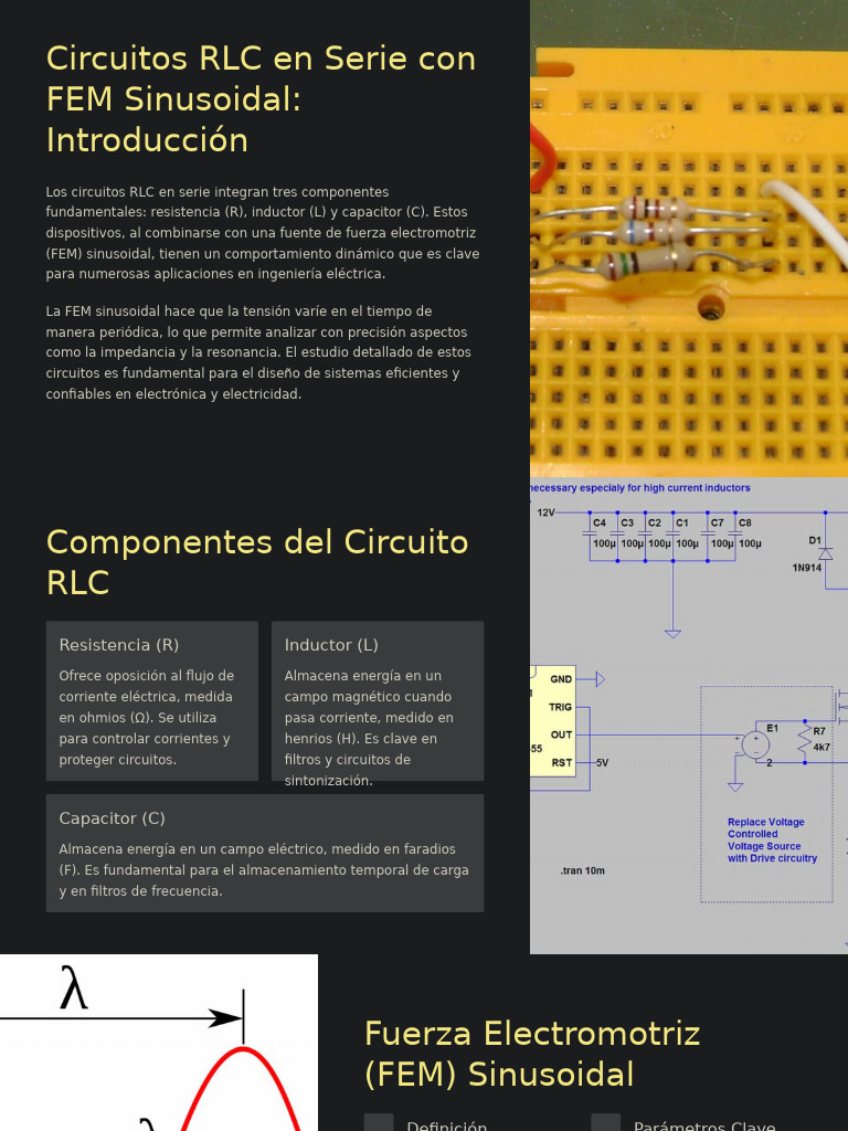 Circuitos RLC | PDF | Red eléctrica | Resonancia