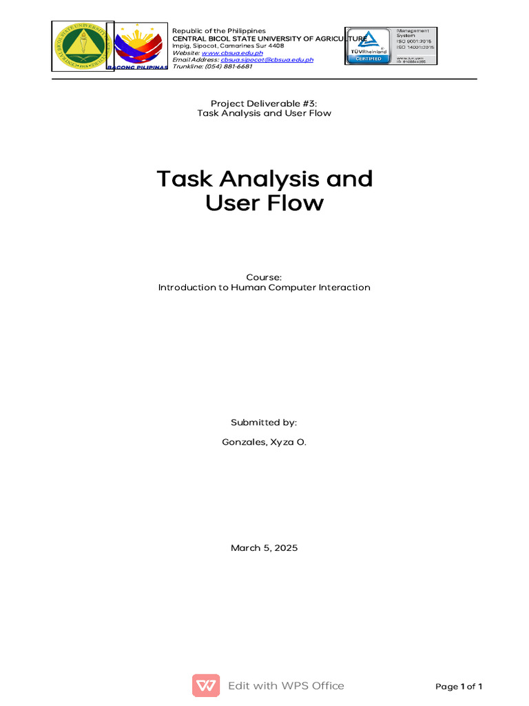 PD3-Task Analysis and User Flow | PDF | Icon (Computing) | Usability