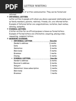 REVISED LETTER WRITING Formal and Informal | PDF | Typography | Language Mechanics