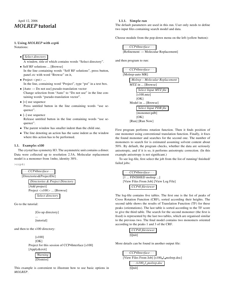 Molrep MR Tutorial | PDF | Protein Domain | Sequence Alignment