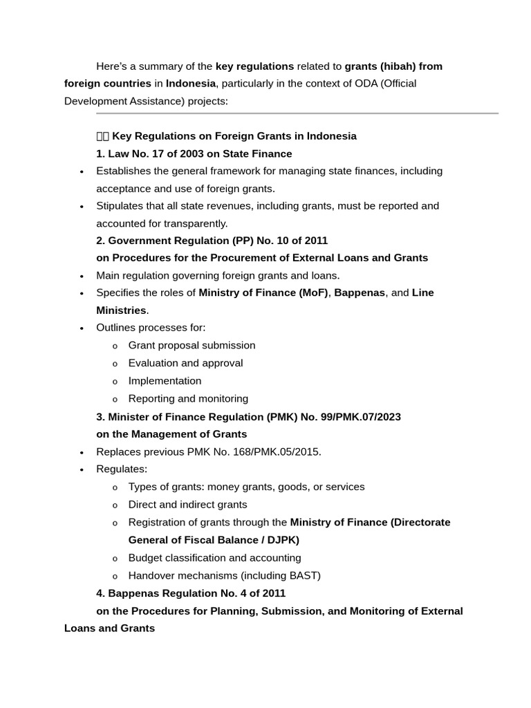 Summary Grant Process - FZ | PDF | Budget | Government Budget