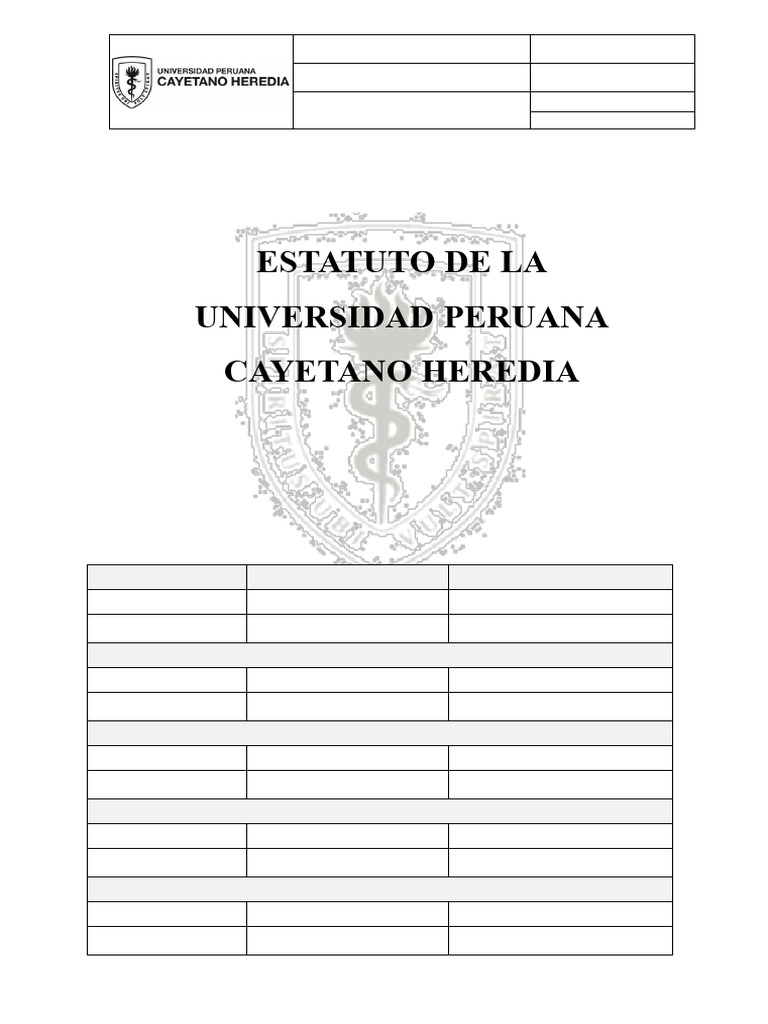 Estatuto de la UPCH: Gobierno y Normativa | PDF | Universidad | Perú