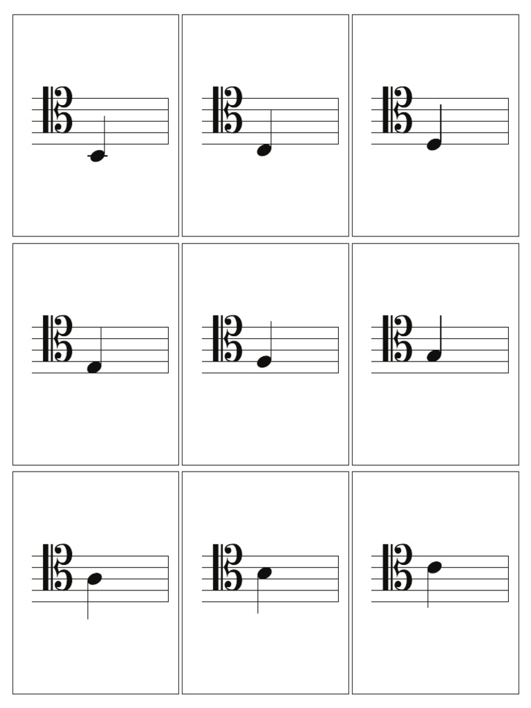 Tenor Clef Flashcards | PDF