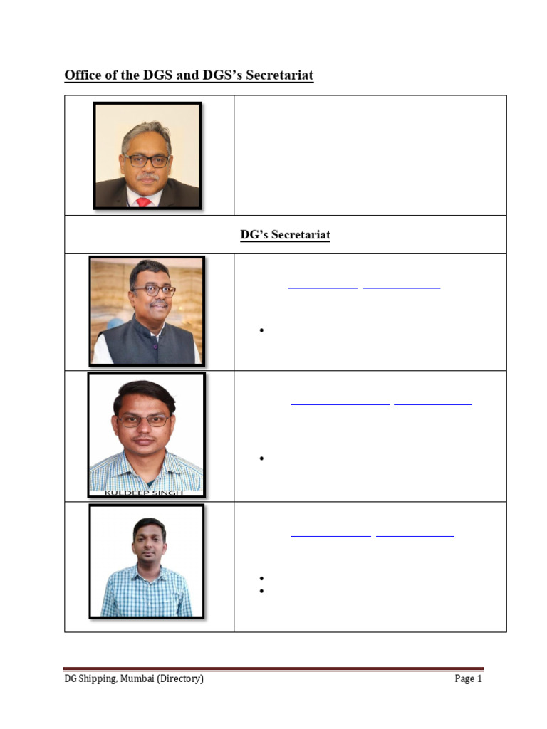 Updated - Directorate General of Shipping (Directory) As On 22-04-2025 ...