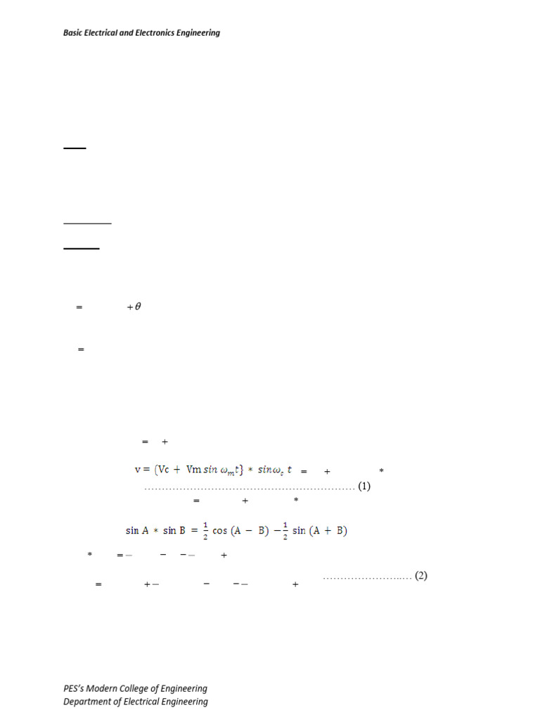 Expt. 10 Amplitude Modulation | PDF | Modulation | Amplitude