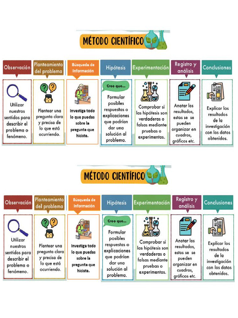 Ficha de Los Pasos Del Metodo Cientifico | PDF