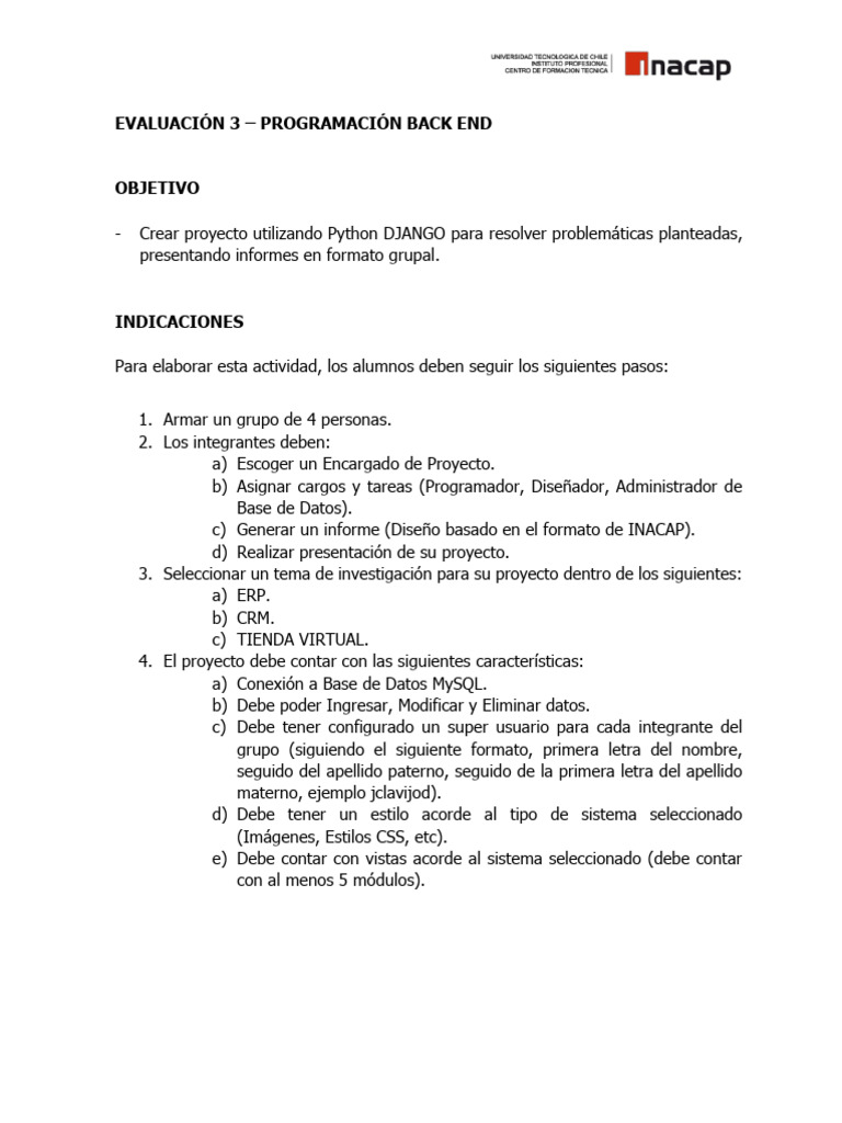 Ev 3 - Programación Back End | PDF