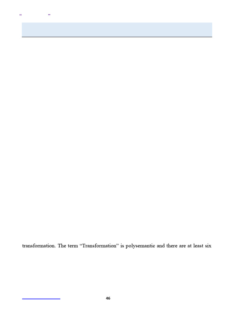 Grammatical Transformations in Translation | PDF | Translations | Semantics