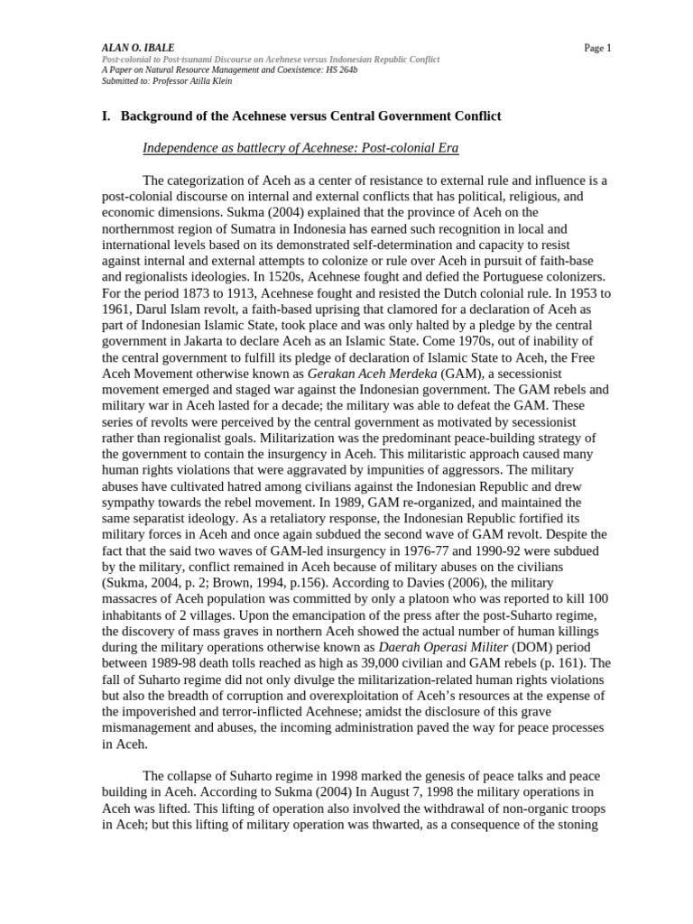 Coexiatence Paper On Aceh | PDF | Java | Indonesia