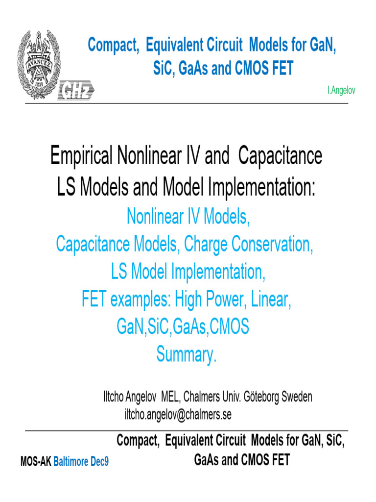 Compact Circuit Models for FETs | PDF | Field Effect Transistor | Cmos