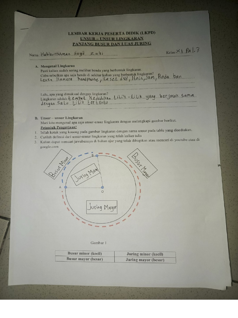 LKPD Lingkaran | PDF