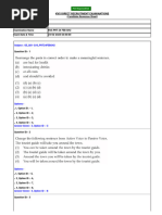 Ieo Sample Paper Class-4 | PDF | Word | English Language