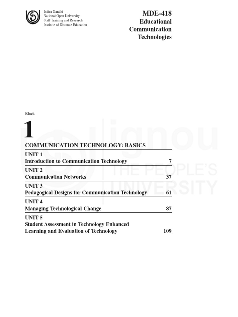 Block-1 | PDF | Communication | Educational Technology