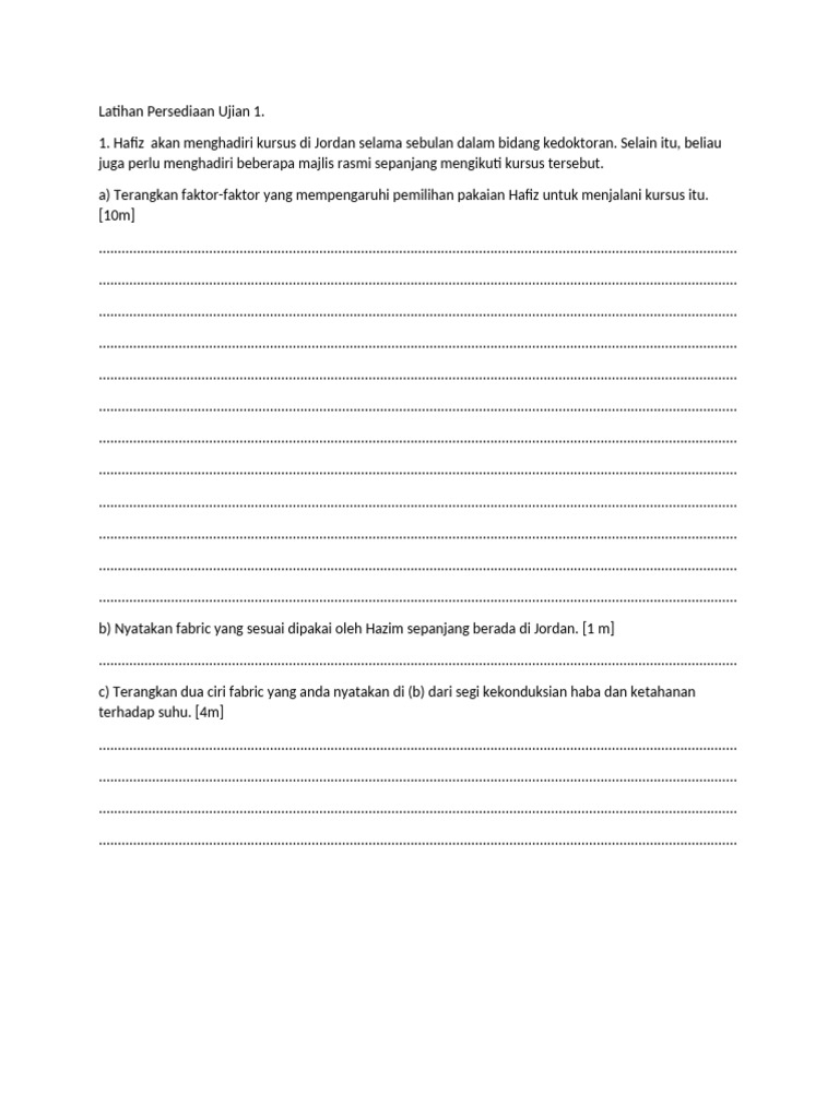 Latihan SRT Persediaan Ujian 1 | PDF