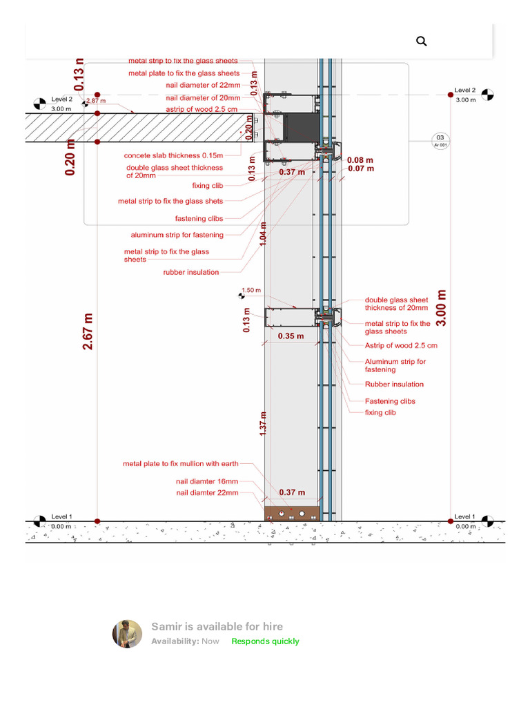 Curtain Wall Shop Drawing Details | PDF