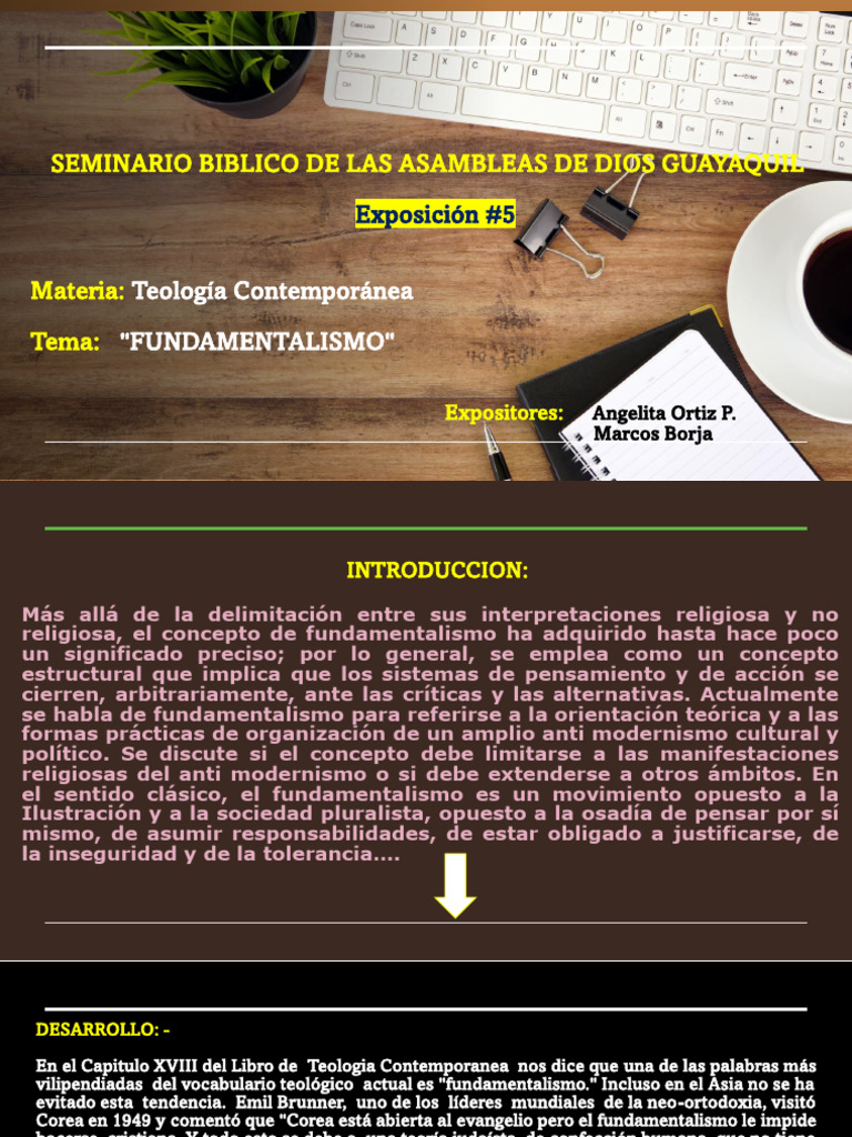 Tipos de Fundamentalismo Cristiano | PDF | Cristo (título ...