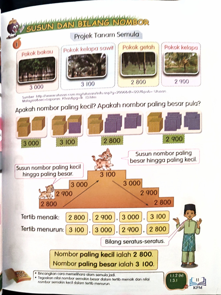 Susun Dan Bilang Nombor Tahun 3 | PDF