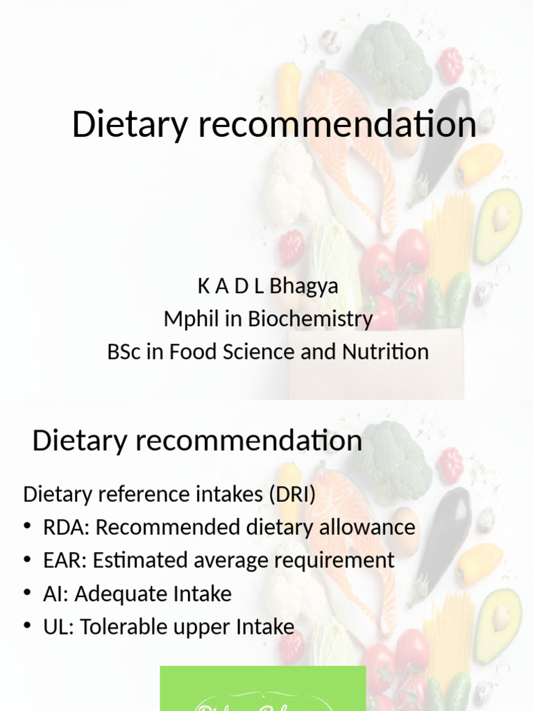 Dietary Recommendation | PDF | Glycemic Load | Glycemic Index