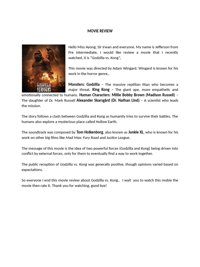 Movie Review Pre Int | PDF