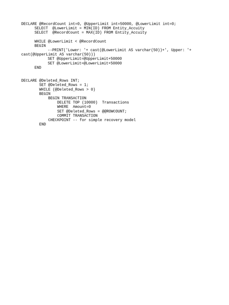Delete With Loop | PDF