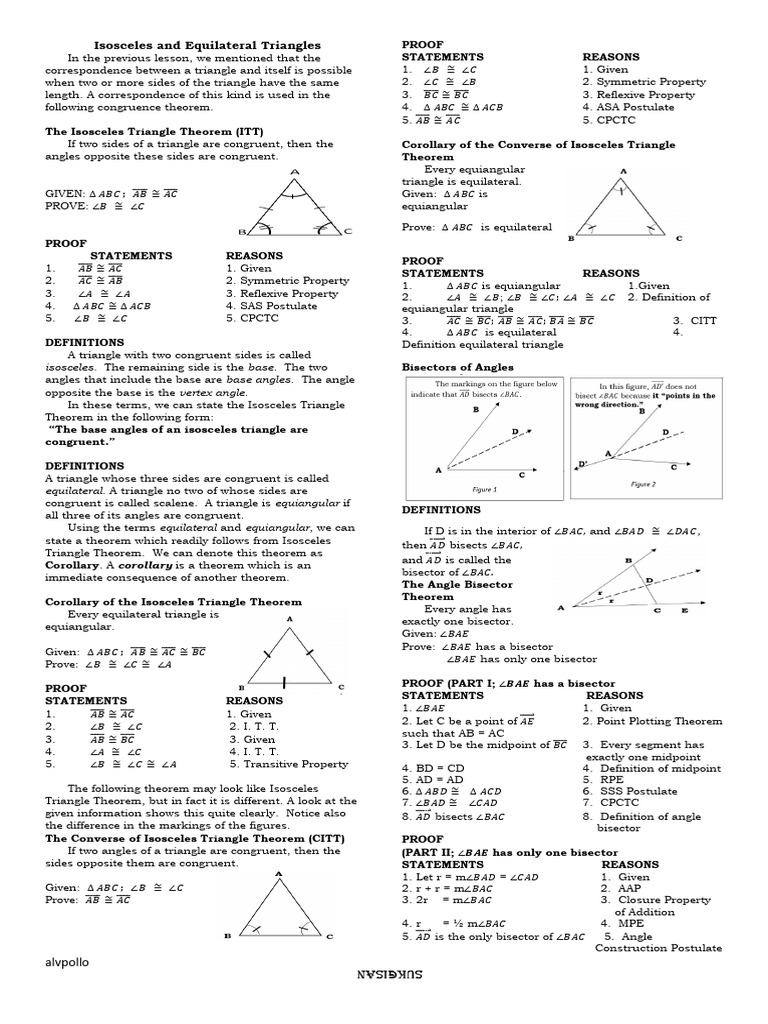 WS and SW On Isosceles and Equilateral Triangles 1 | PDF | Triangle | Elementary Mathematics