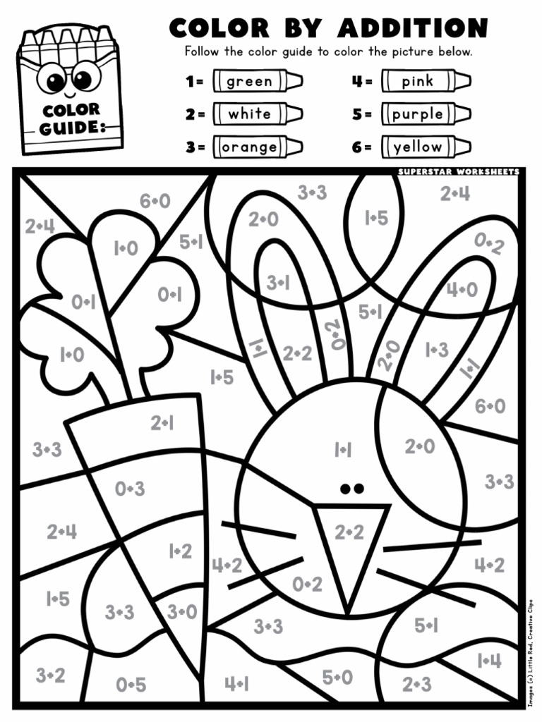 Easter Color by Addition | PDF