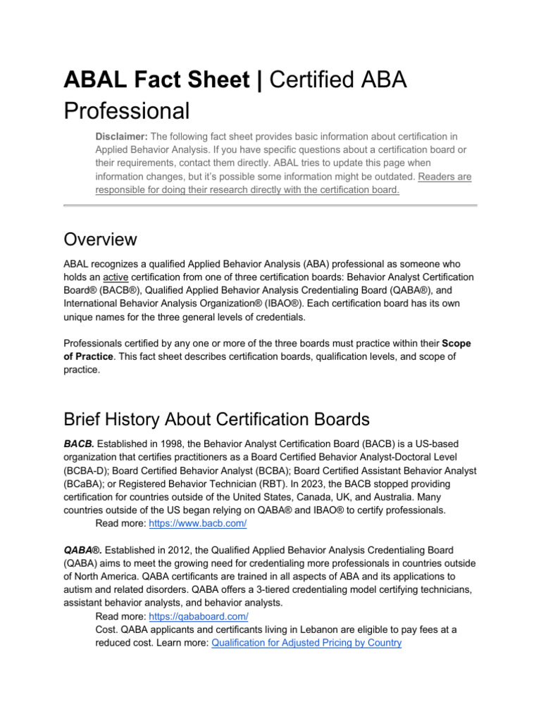 ABA in Lebanon - Regulations Fact Sheet - EN - AR | PDF