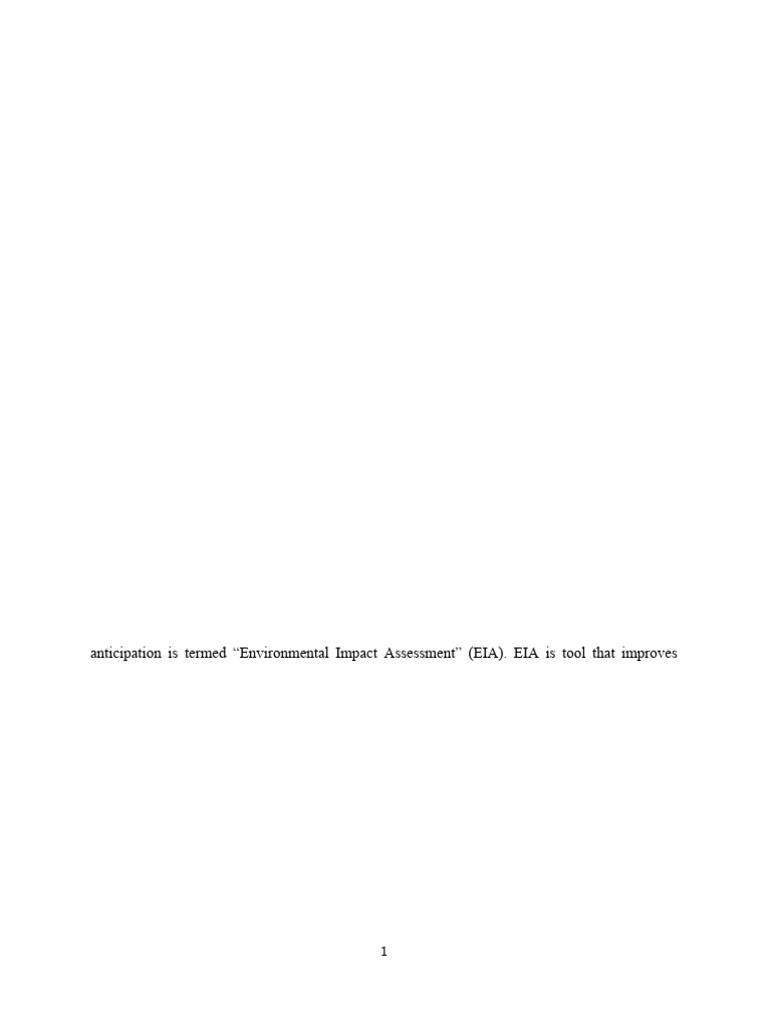 Environmental Impact Assessment Overview | PDF | Environmental Impact ...