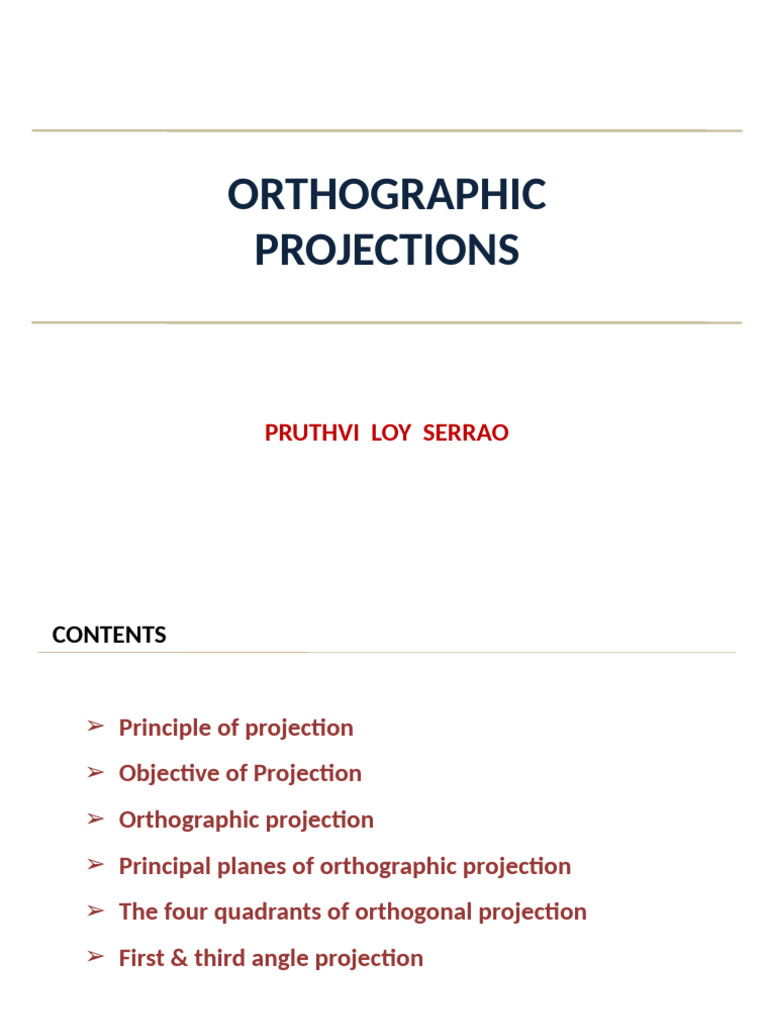 2 Orthographic Projections Pdf Geometry Euclidean Geometry
