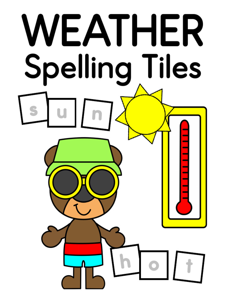 Weather Spelling Tiles | PDF